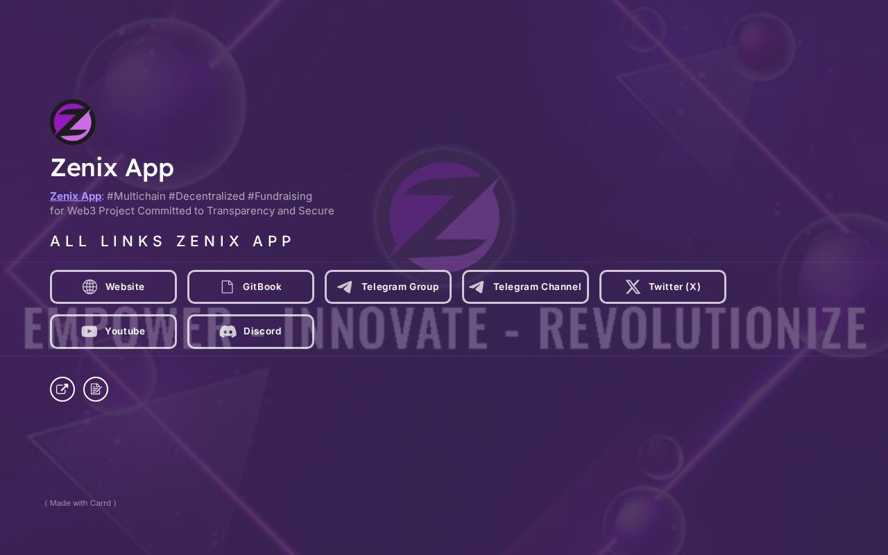 Zenix App | All Links